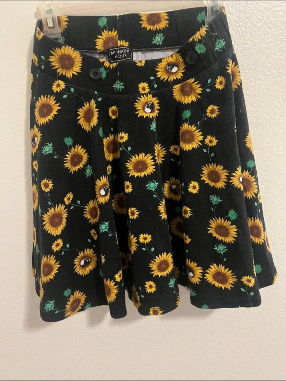 Skirts | Black Sunflower Midi Skirt | Poshmark
